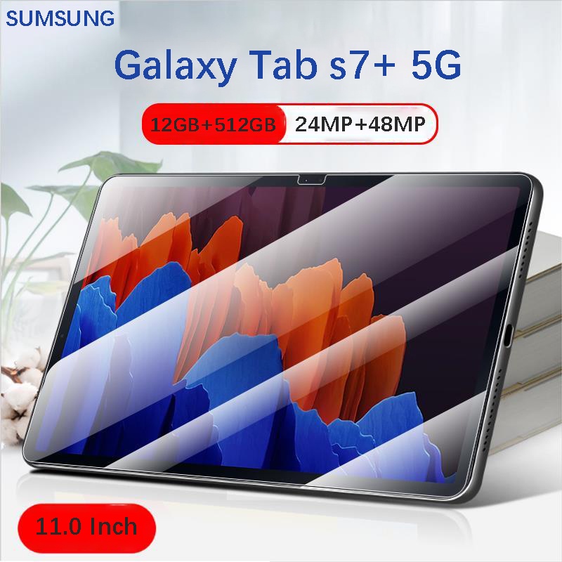 Jual Tablet PC MatePad Asli Galaxy S7 Tab Baru 12GB + 512GB Tablet Android 10 Inci Layar Full ...