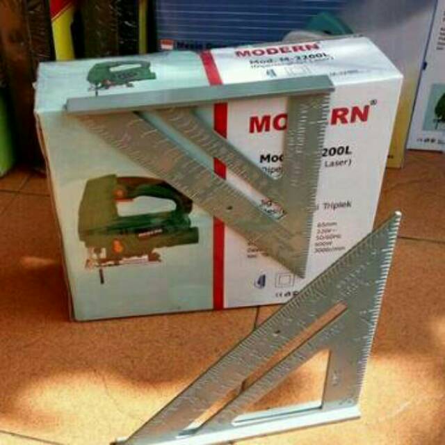 Jual Penggaris Woodworking Speed Square Penggaris Sudut siku Garis ...