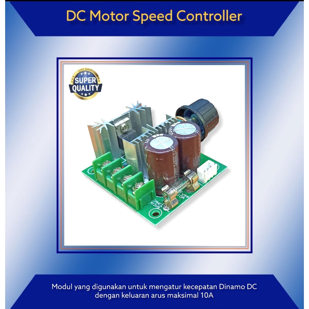 Jual Dimmer DC 12-40V 10A PWM Motor Controller Pengatur Kecepatan Motor ...
