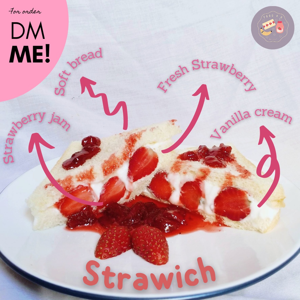 Jual STRAWICH ( Sando Strawberry / Strawberry sandwich dengan fresh ...