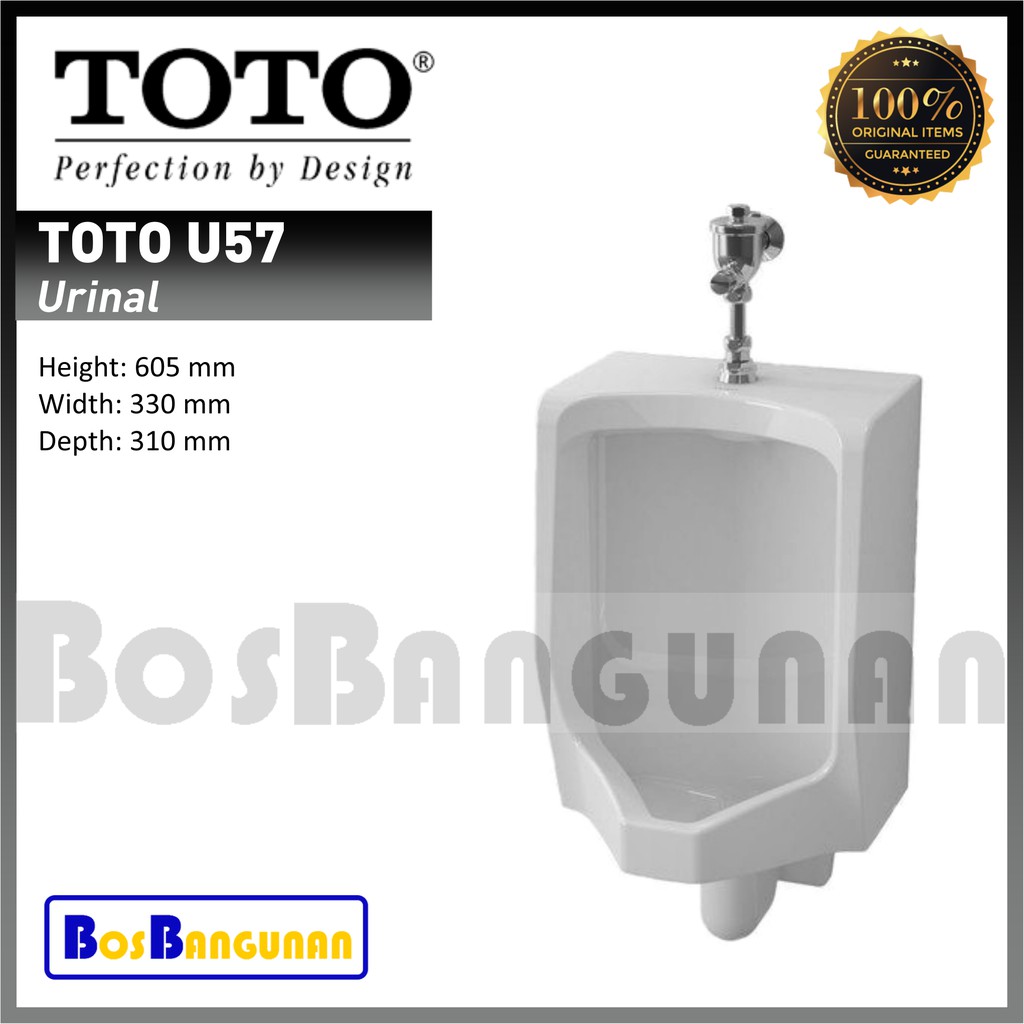 Jual Urinal TOTO U 57 Komplit + Pushkran / Urinal TOTO U57 / Urinoir TOTO | Shopee Indonesia