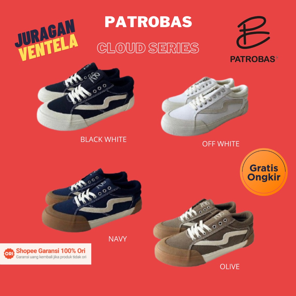 Jual Patrobas Cloud Black White Off White Navy Olive Original Made in ...