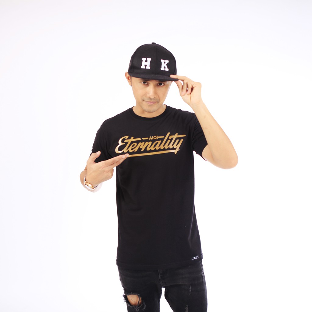 Jual AIQI - Kaos Distro | Hengky Eternality (Sablon Gold Tebal & Timbul ...