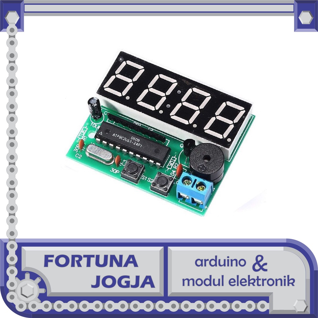Jual Diy Kit Jam Digital 4 Segment 4 Bits C51 Electronic Clock | Shopee ...