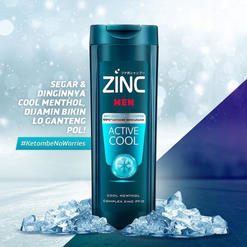 Jual ZINC MEN SHAMPO 2 VARIAN ANTI HAIR FALL&ACTIVE COOL 340ML | Shopee ...