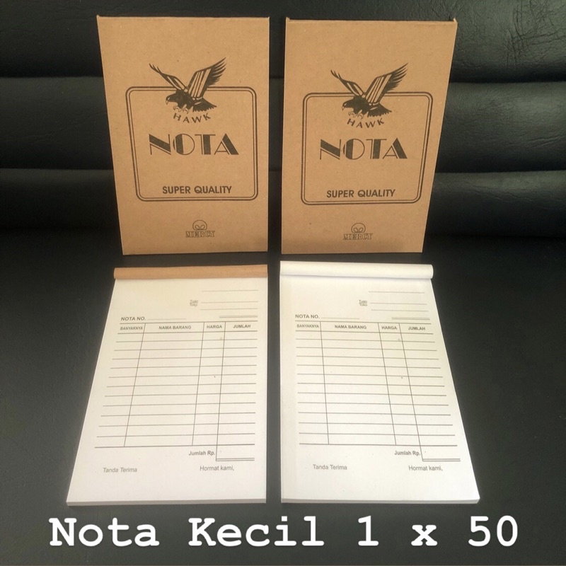 Jual Buku Nota KECIL 1 Ply 50 Lembar Tanpa Rangkap Paperline Mercy ...