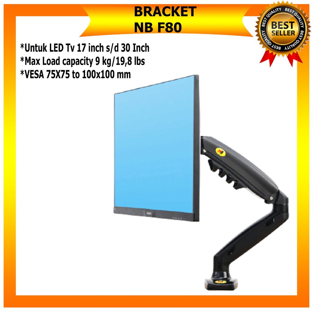 Jual BRACKET NORTH BAYOU NB F80 GAS SPRING BRACKET TV MONITOR MEJA / BRACKET MEJA | Shopee Indonesia