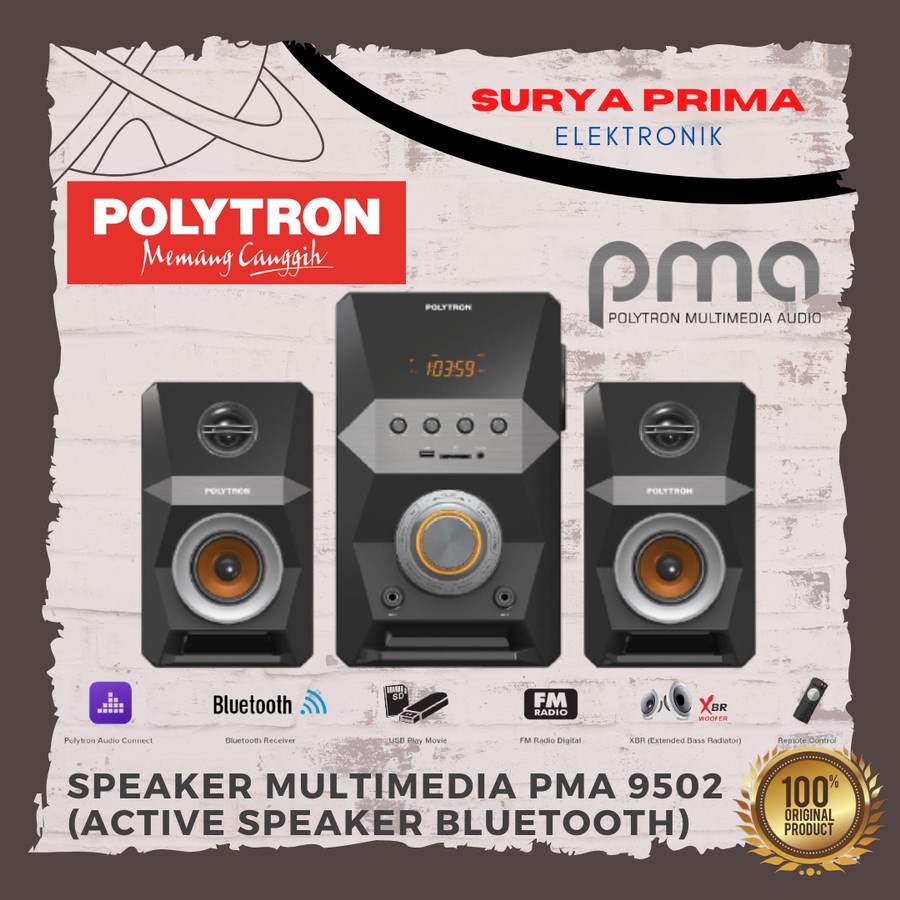 Jual Speaker Multimedia Polytron Pma 9502 Active Speaker Bluetooth