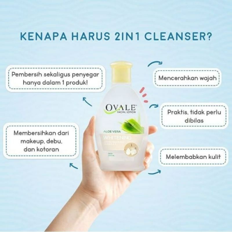 Jual Ovale 2in1 facial Lotion whitening 200ml | Shopee Indonesia