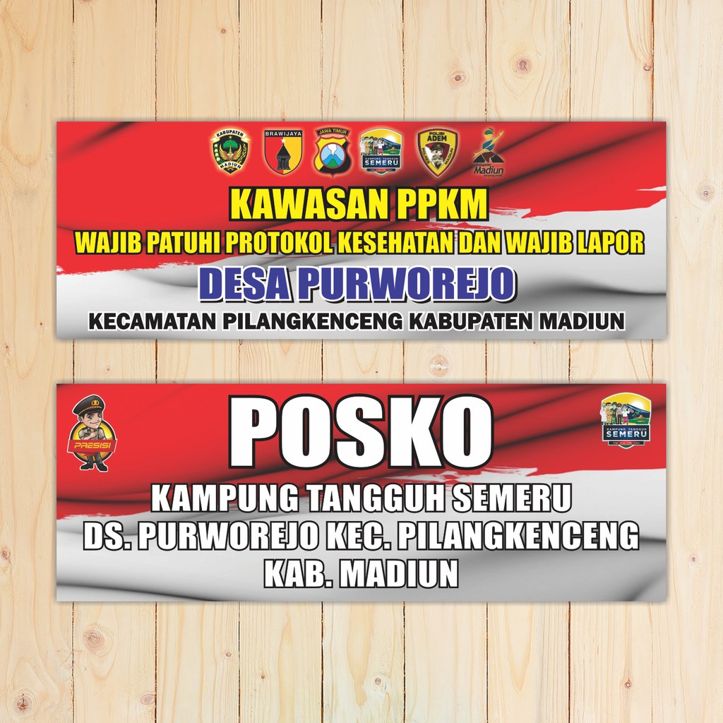 Jual SPANDUK / BANNER PROTOKOL COVID 19 CORONA DESA, KELURAHAN ...