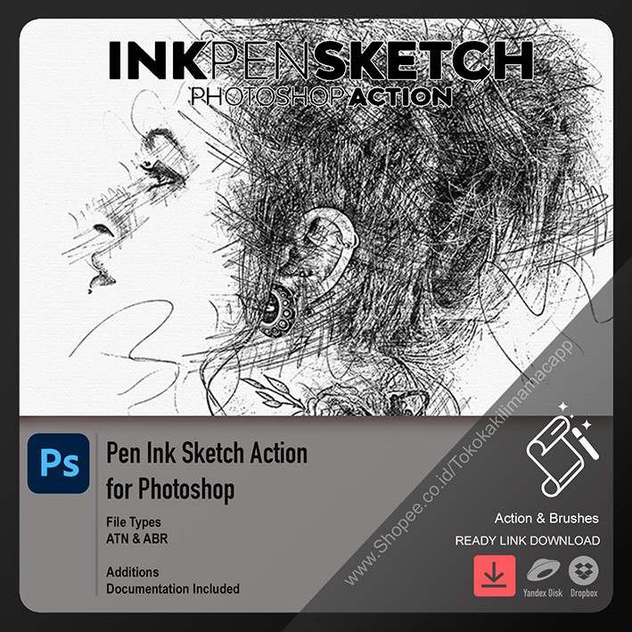 Jual Pen Ink Action for Photoshop | Shopee Indonesia