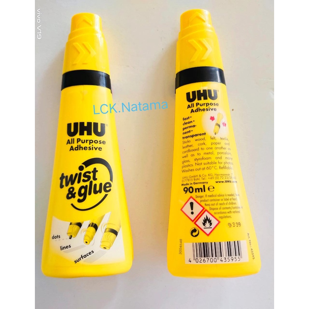 Jual UHU Twist & Glue 90ml all purpose adhesive lem perekat | Shopee ...