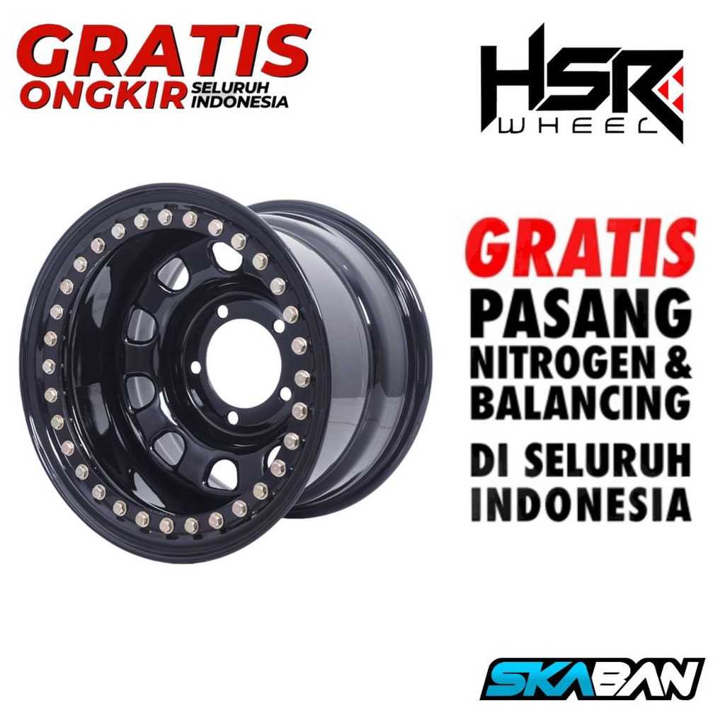 Jual VELG MOBIL RING 16 BEADLOCK MOKUPO HSR R16X10 H5X139,7 ET-44 BLACK (COCOK UNTUK ESCUDO ...