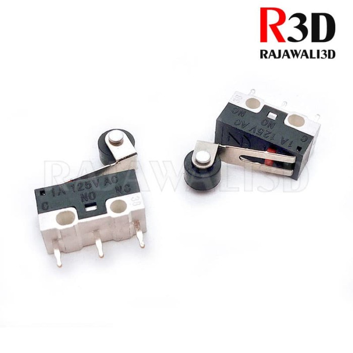 Jual Mini Micro Limit Switch Roller Lever Arm Black White Microswitch ...