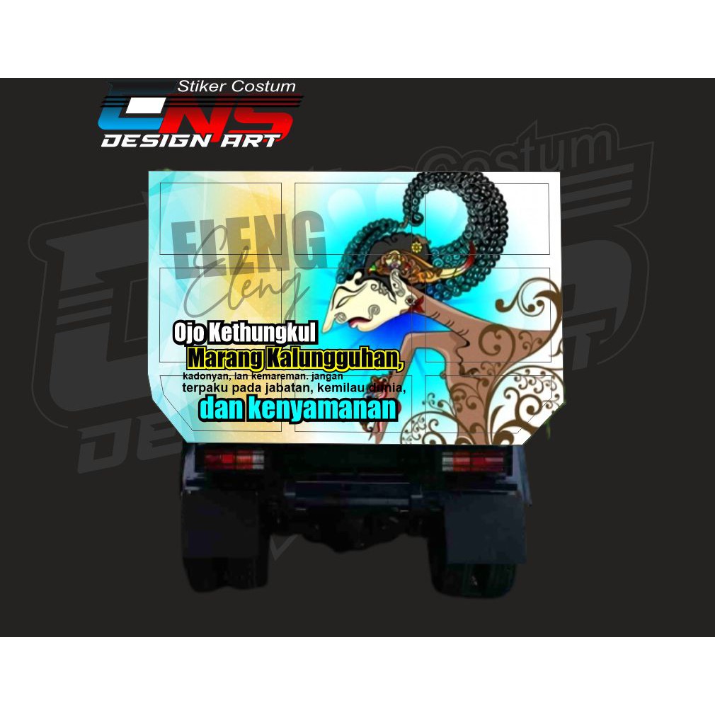 Jual stiker decal truk dump pintu belakang / sticker decal truk dump ...