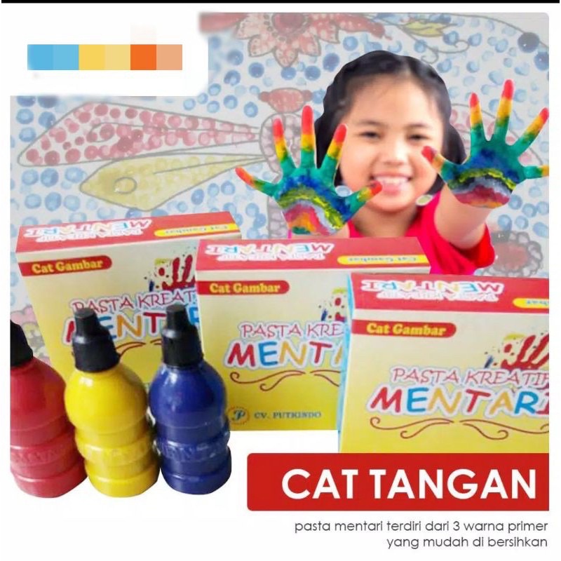 Jual LILOMILO Cat melukis anak Pasta Kreatif Mentari/cat lukis warna/finger painting/washable ...