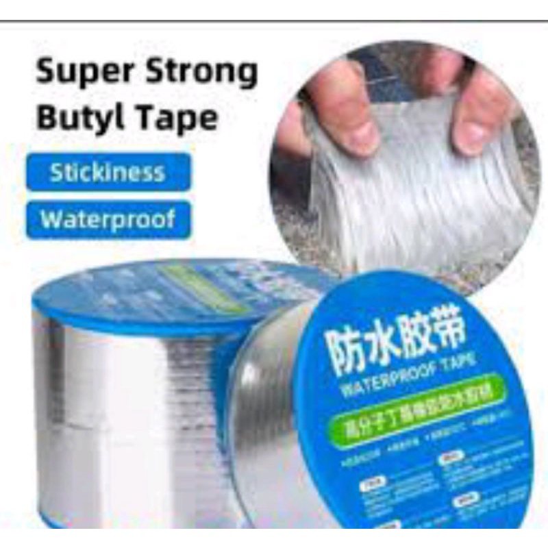 Jual lakban waterproof super magic tape roof alumunium foil anti bocor 3Mx5cm butyl buttyl ...