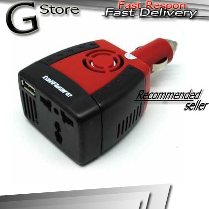 Jual Taffware Power Car Inverter 150W 220V AC EU Plug 5V USB Charger ...
