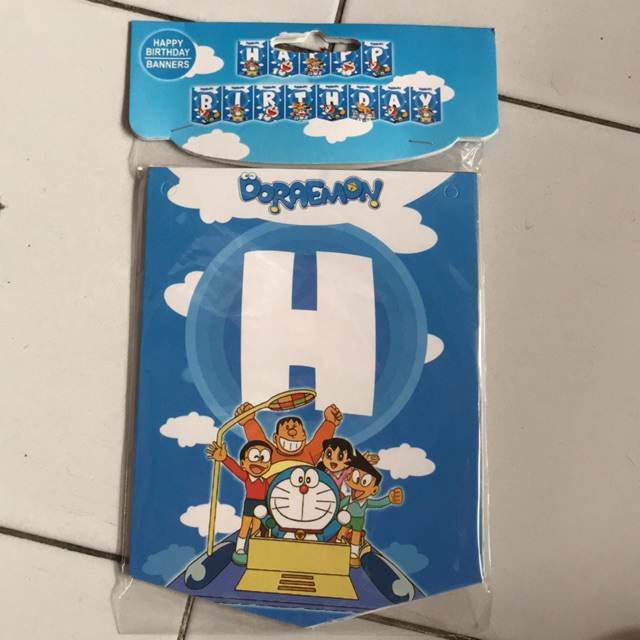 Jual Banner Flag Happy Birthday Doraemon New | Shopee Indonesia