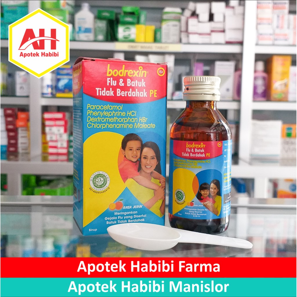 Jual BODREXIN DEMAM FLU & BATUK PE TIDAK BERDAHAK SIRUP OBAT DEMAM ...
