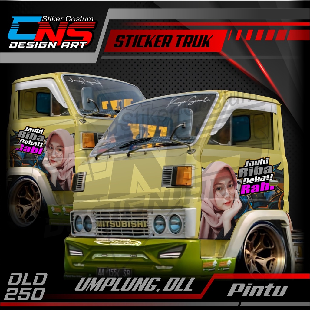 Jual Stiker Pintu Depan TEPAK / UMPLUNG Kanan Kiri Custom Foto Cewek ...