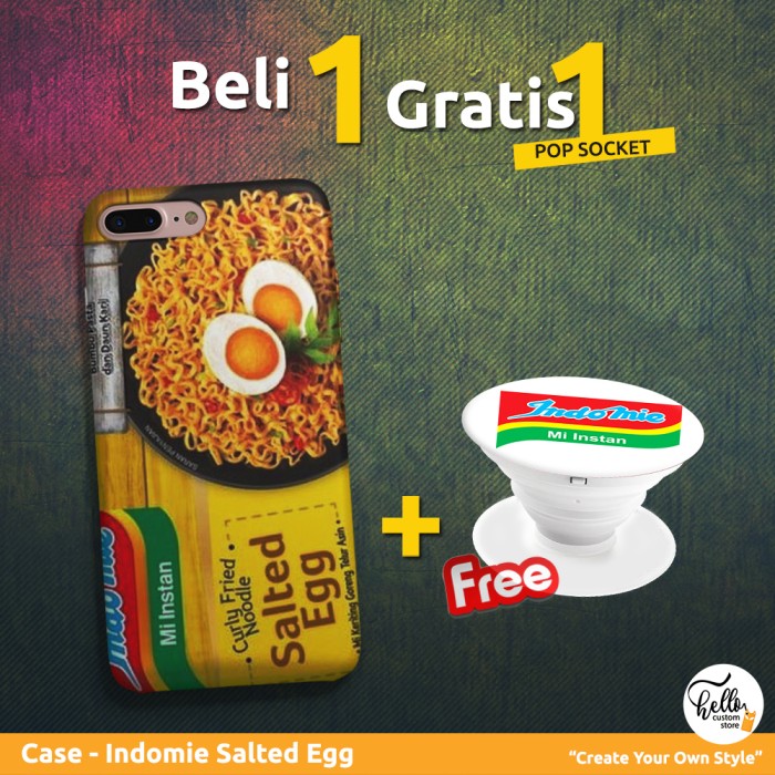 Jual Custom Case Indomie Rasa Salted Egg - Hardcase | Shopee Indonesia