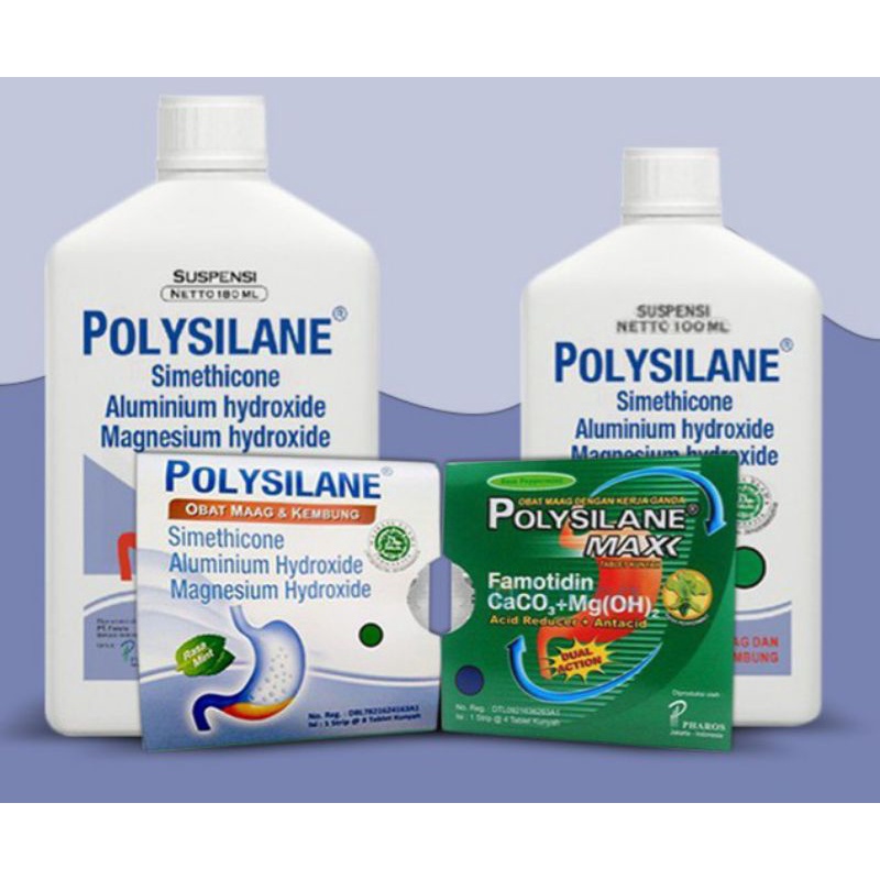 Jual Polysilane Tablet / Junior / Maxx / Suspensi - Obat Maag & Mual ...