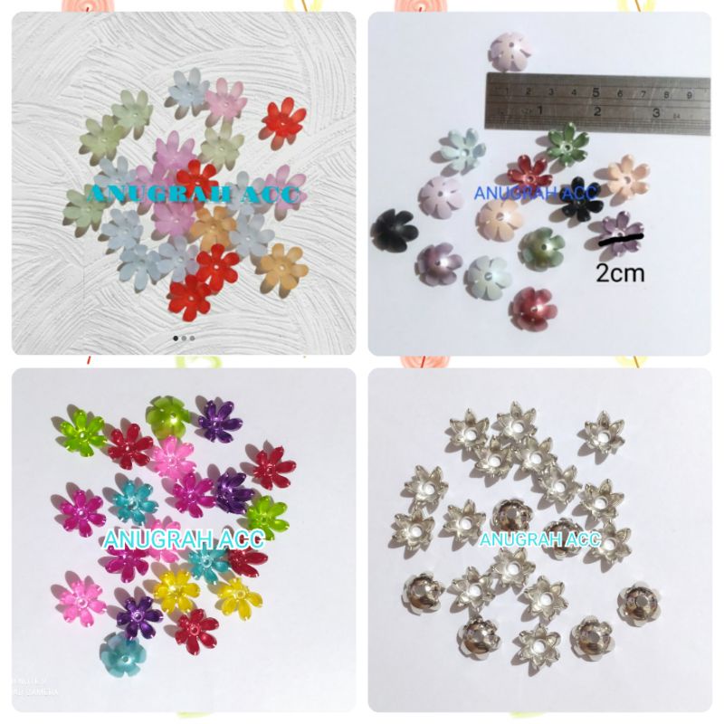 Jual manik mote kelopak bunga diameter 2cm | Shopee Indonesia