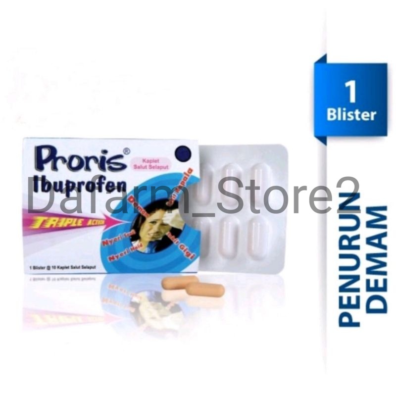 Jual Proris Kaplet Triple Action / Ibuprofen 200 Mg / Demam / Sakit ...