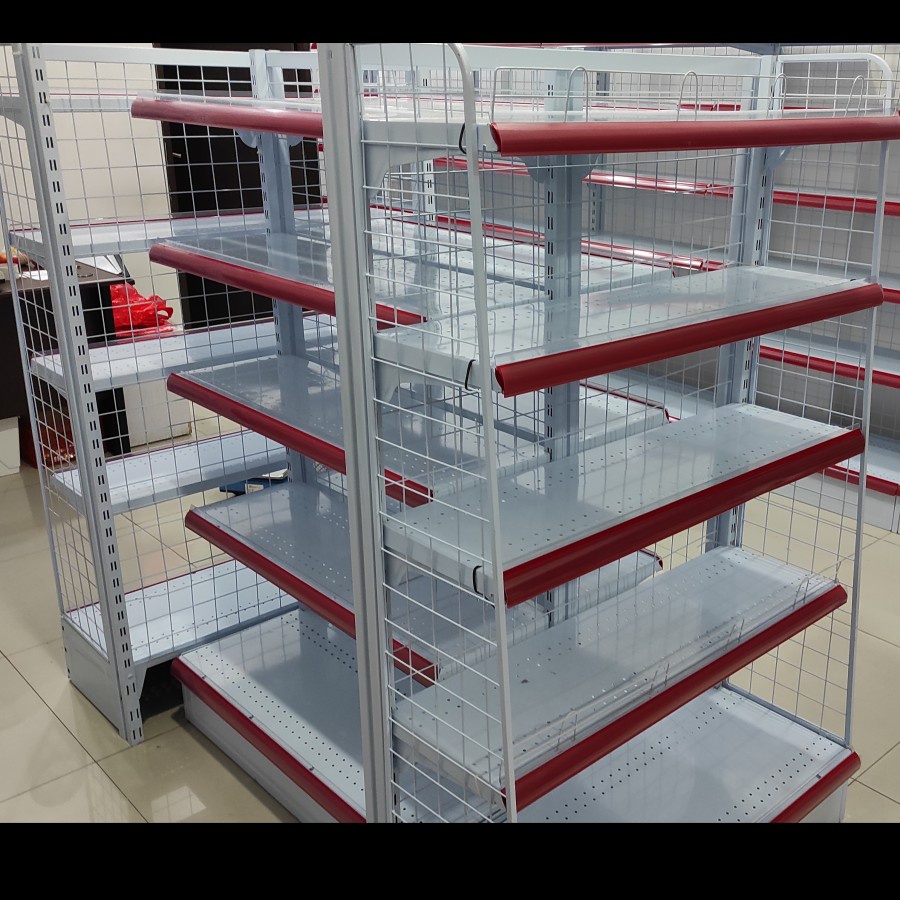 Jual Rak Minimarket / Tipe Wall Gondola A3 | 90x40x150x5Lv | Shopee ...