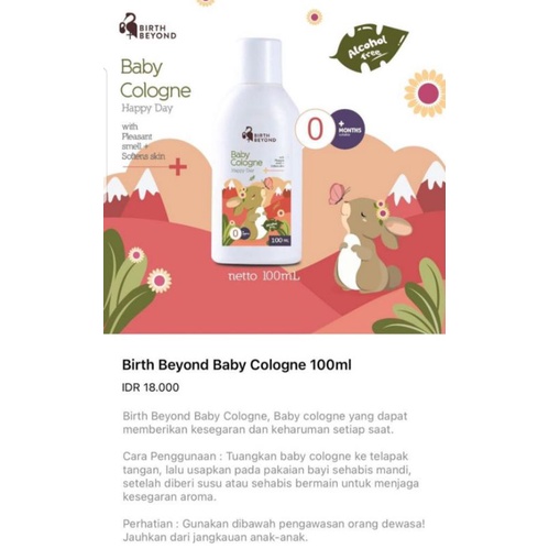Jual Birth Beyond Baby Cologne 100ml | Shopee Indonesia