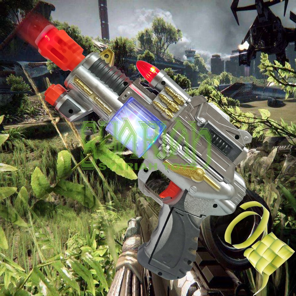 Jual SYARIAH TOYS Mainan Anak Laki Senjata Pistol Laser Rocketeer Gun ...