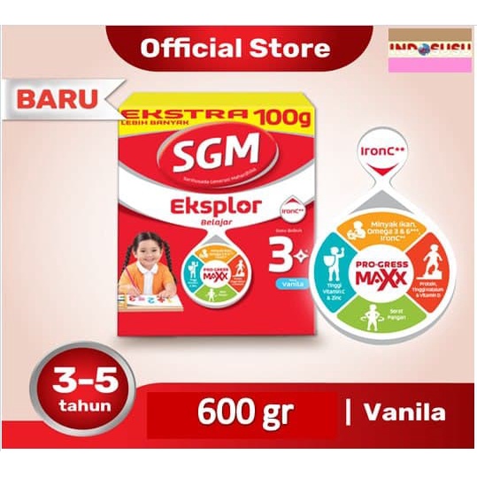 Jual SGM Eksplor 3 Plus (3-5 Thn) Madu/Vanilla 600gr | Shopee Indonesia