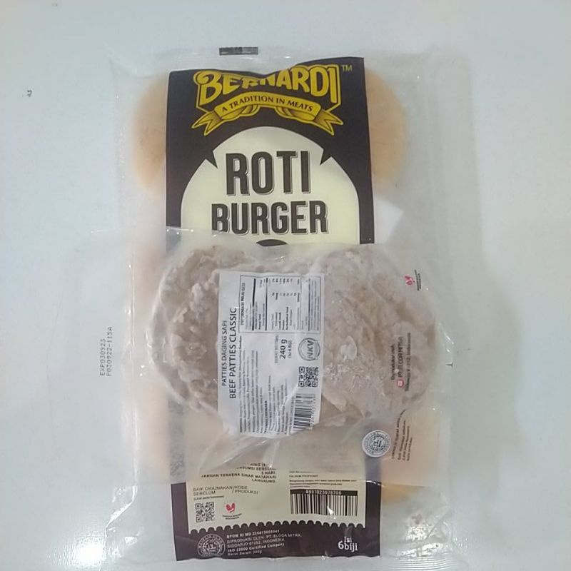 Jual Bernardi Roti Burger 6 pcs ( paket ) | Shopee Indonesia