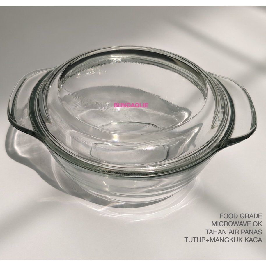 Jual Mini Mangkuk Sayur Dengan Tutup Kaca Bowl with lid Casserole Small ...