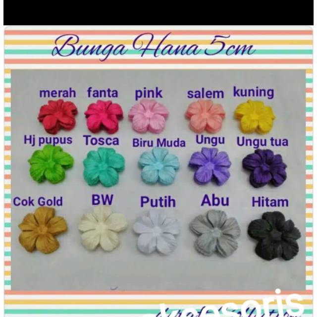 Jual BUNGA HANA 5CM isi 20 bungkus ( 1 warna ) | Shopee Indonesia