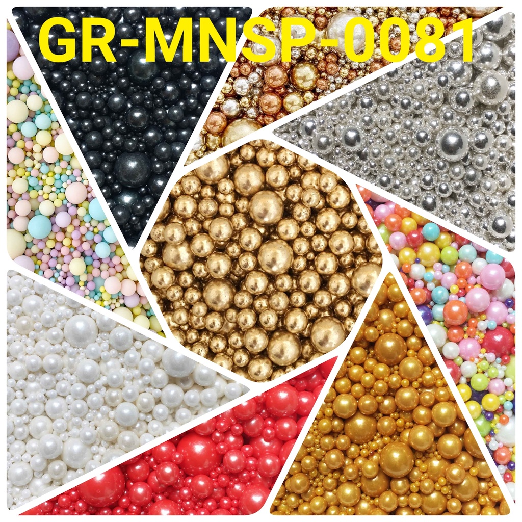 Jual GR-MNSP-0081 Sprinkles trimit springkel 10gr gold silver pastel ...