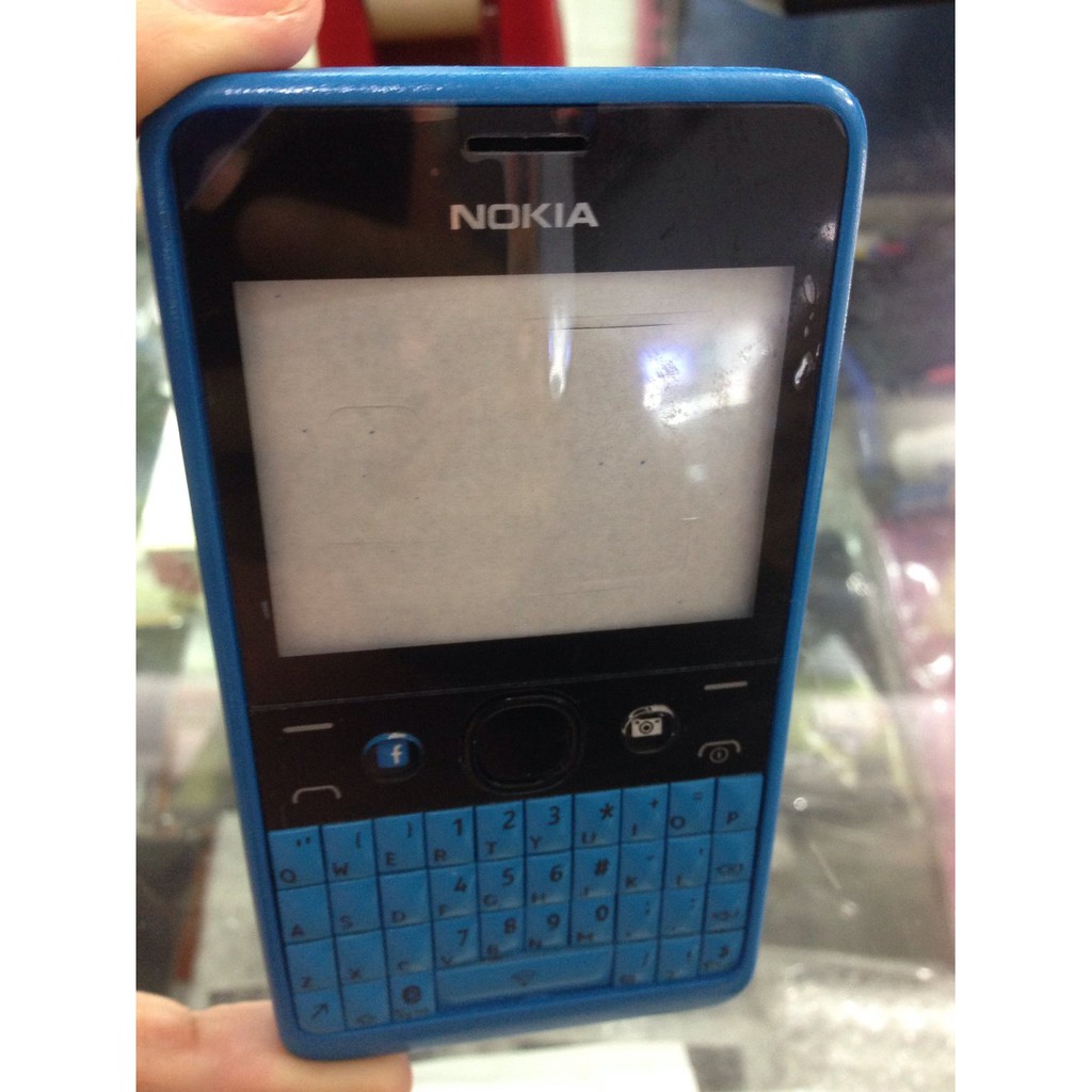 Jual casing kesing nokia 210 qwerty warna biru original cina fullset ...