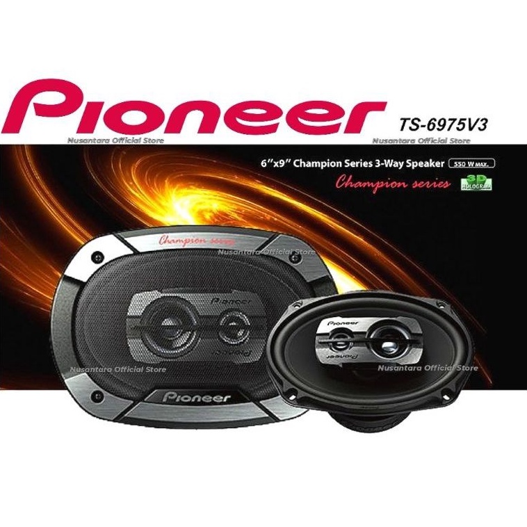 Jual PROMO Pioneer TS-6975 V3 3 way 550w 6x9 Champion series TS 6975 V3 ...