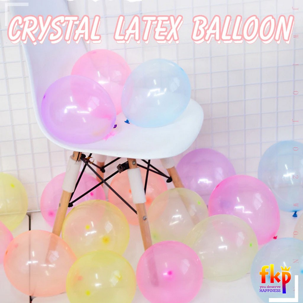 Jual FUN KIDS PARTY Per 10 Pcs Balon Latex Crystal Warna / Balon Karet ...