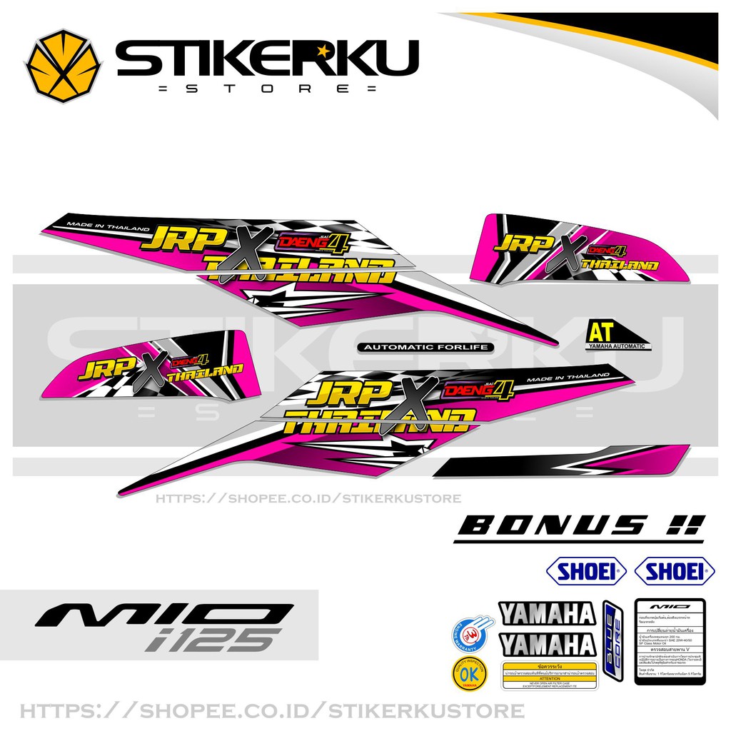 Jual Sticker MIO i 125 STOCK DECALS / STRIPING MIO M3 /Z / 125/ STIKER ...