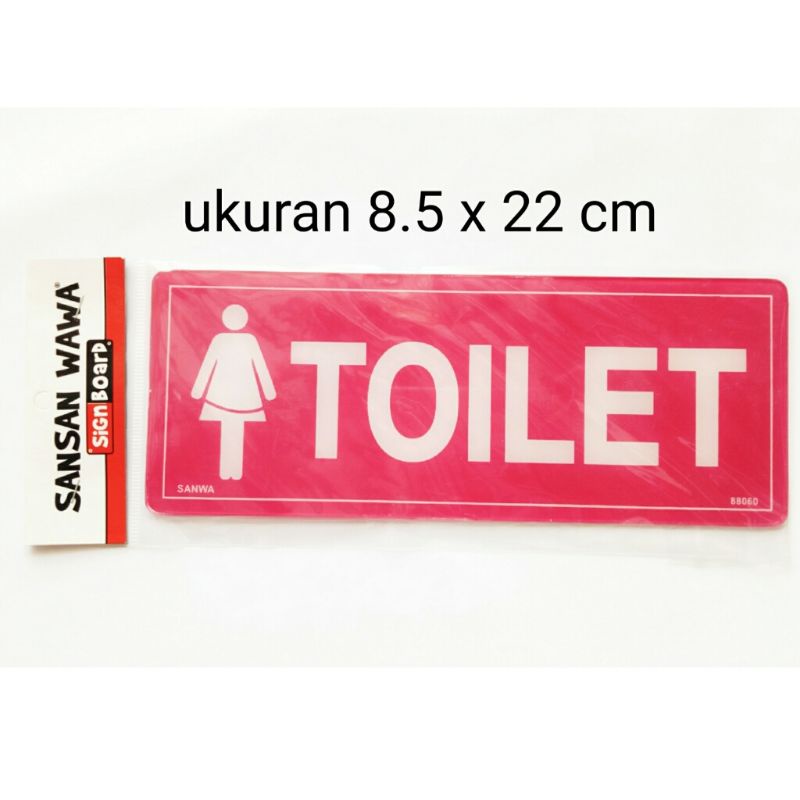 Jual sign board label peringatan akrilik acrylic toilet wanita ...