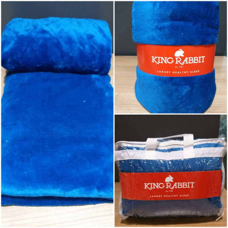 Jual King Rabbit Thermal Blanket Selimut Fleece 150 x200 cm | Shopee ...