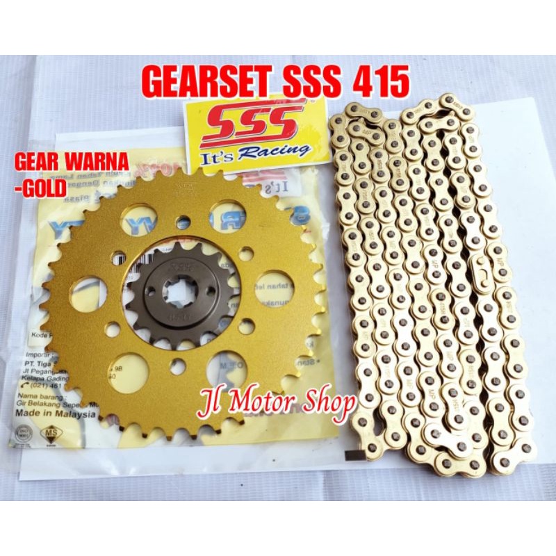 Jual (GEAR GOLD BLACK ) GEAR SET GIR SET GEARSET SSS 428 NINJA 150 KR KRR SS SATRIA FU KLX 150 D ...