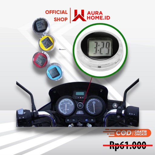 Jual Dekorasi Motor Jam Mini Digital Watch Stick-on Clock / Jam Sepeda ...