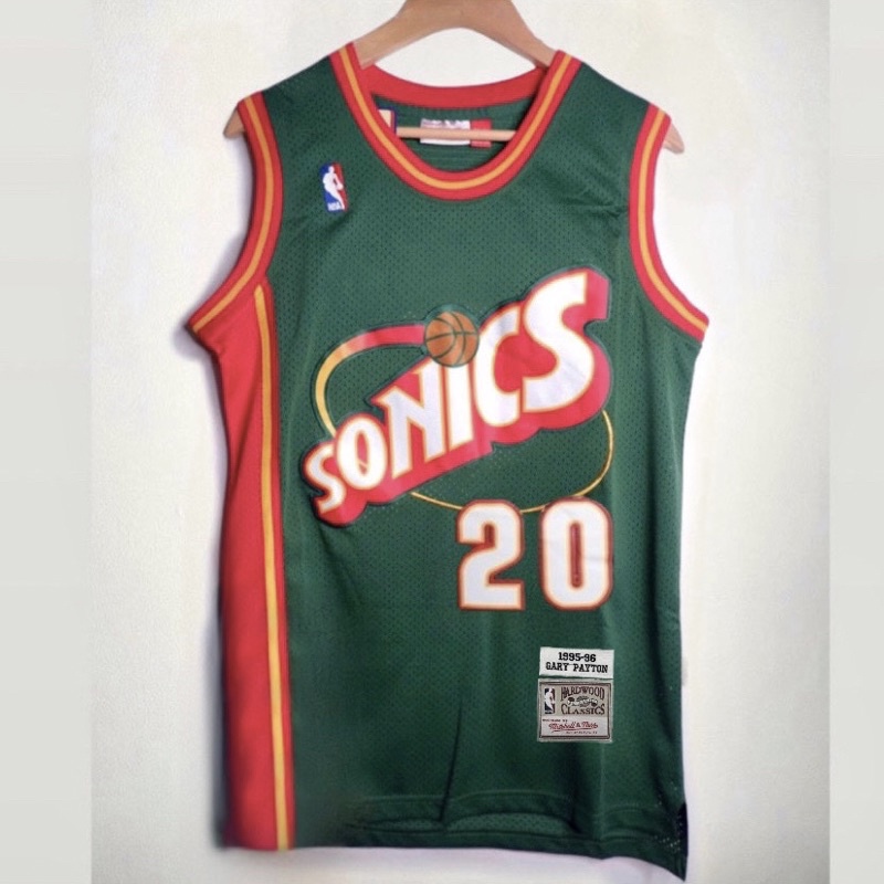 Jual JERSEY BASKET NBA SEATTLE SUPERSONICS VINTAGE CLASSIC HWC SONICS #20 PAYTON HIJAU | Shopee ...