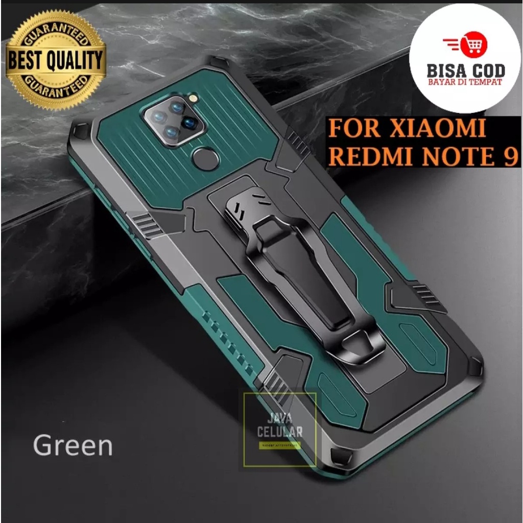 Jual Casing Hp Untuk XIAOMI REDMI NOTE 9 Shockproof KickStand Clip Case ...