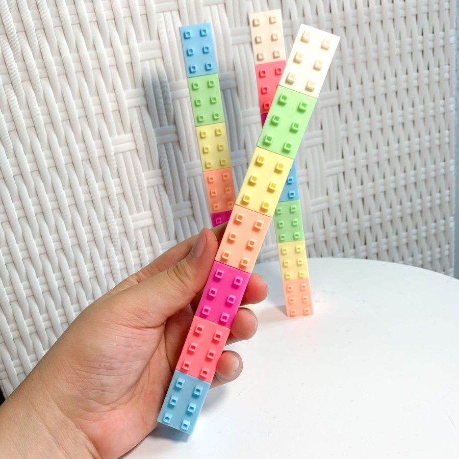 Jual STABILO BENTUK LEGO 1 SET ISI 6 SUSUN IMUT WARNA PASTEL CANTIK ...