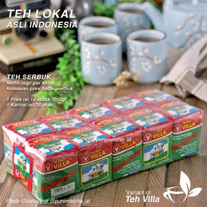 Jual Teh Villa 50gr 1 Bal (1pcs x 10) Teh Hitam Tubruk Asli Indonesia ...
