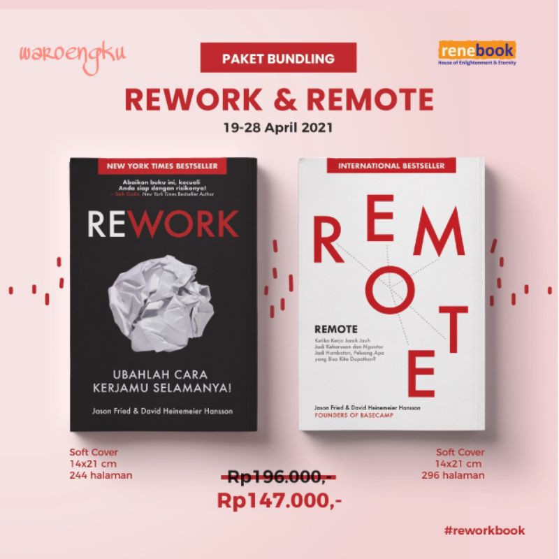 Jual Buku Rework - Jason Fried & David Heinemeier Hansson | Shopee ...